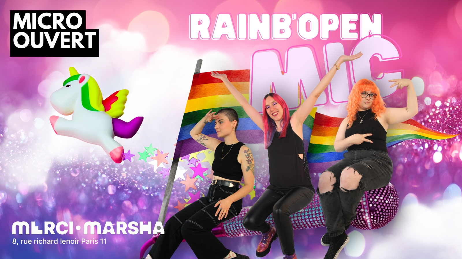 Rainb'Open MIC - Le micro ouvert du Merci·Marsha